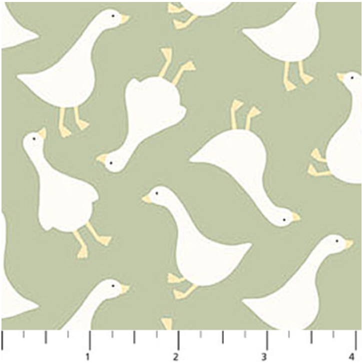 Silly Goose Pale Sage F27777-72 by Northcott Studio – Enchanted Room